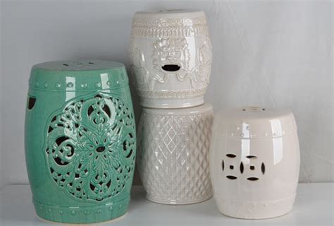 新品陶瓷鼓凳小坐墩陶艺凳子儿童陶瓷椅花盆圆凳换鞋凳虎窝淘