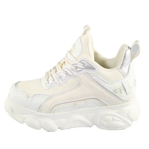 Baskets Femme Buffalo Cld Chai Creamgreysilver Cdiscount Chaussures