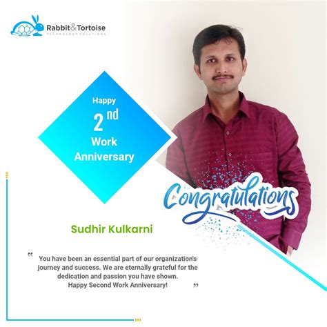 Sudhir Kulkarni On Linkedin Workanniversary Appreciation