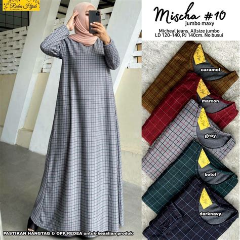 Jual Gamis Motif Kotak Kotak Jumbo Ld Square Mischa Maxy Dress L Model Terbaru