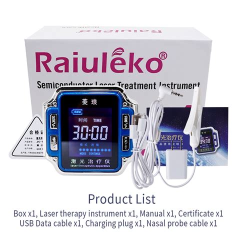650nm Laser Physiotherapy Watch Diode LLLT For Rhinitis Diabetes