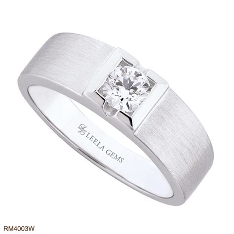 แหวนเพชรชาย น้ำ 100 Leelagems