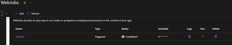 Azure Webjobs Background Processing In App Service