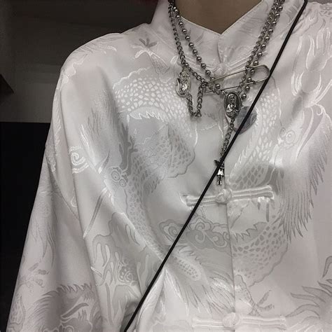 Jual Gaya Cina Retro Tang Suit Kemeja Pria Naga Gelap Pola Gesper Longgar Kasual Musim Semi Dan
