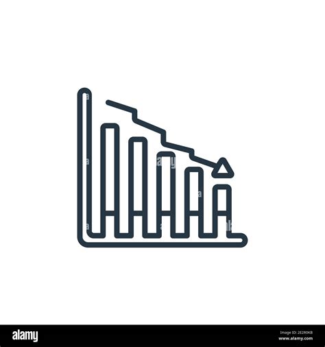Data Analytics Bars Chart With Descendant Line Outline Vector Icon