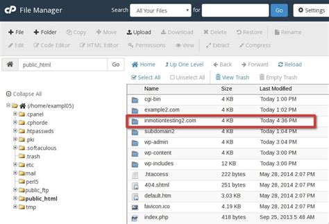 creating addon domains in cpanel