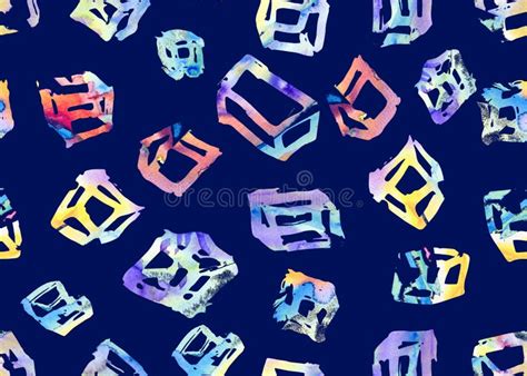 Memphis Cube Seamless Pattern Stock Illustration Illustration Of