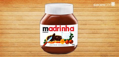 Rótulo Nutella Personalizado Digital Suporte Diy Elo7