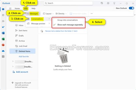 Enable Or Disable Conversation View In Outlook For Windows 11 Windows