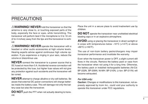 PDF Manual For ICOM Way Radio IC V