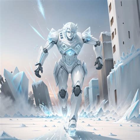Premium Ai Image Frozen Robot