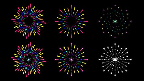 Set Colorful Firework Splash Round Isolated 2410157 Vector Art At Vecteezy