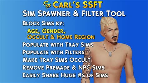 Carls Sims 4 Guide On Twitter My Sims4 Sims Spawner And Filter Tool
