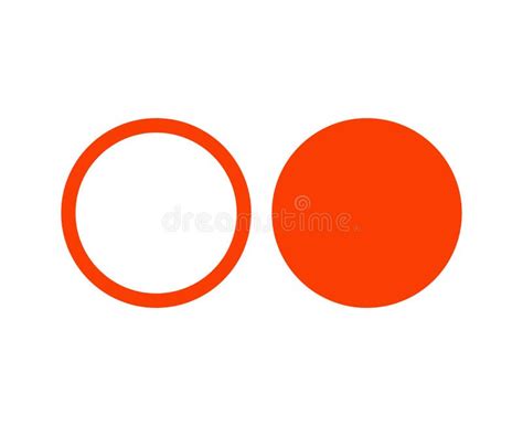 Circle Outline Stroke And Circle Shape Orange Symbol Vector Stock Vector Illustration Of Cover