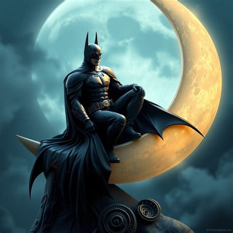 Batman On The Moon Batman In Lunar Splendor