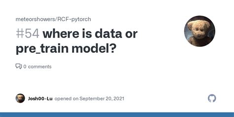 Where Is Data Or Pre Train Model Issue 54 Meteorshowers RCF