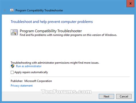 Change Compatibility Mode Settings For Apps In Windows 10 Tutorials
