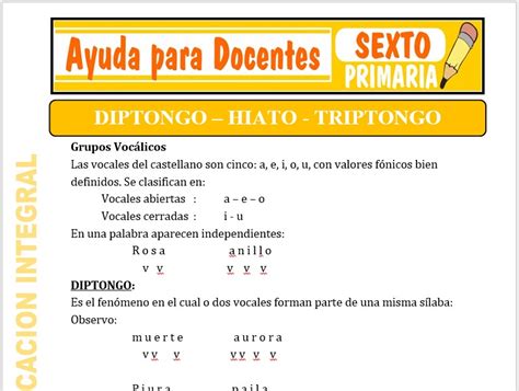 View Palabras Con Hiato Diptongo Y Triptongo Ejercicios Beytopwasuop