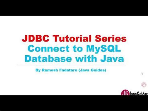 Learn JDBC Tutorial Part 2 Connect to MySQL database with Java - Mind ...
