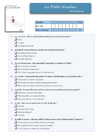 Fiche Pedagogique Le Petit Nicolas