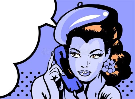 Retro Pop Art Hot Woman Love Illustration Of Smile Red Lips Stock Illustration Illustration Of