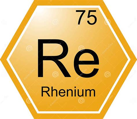 The Symbol Of The Chemical Element Is Rhenium Stock Vector