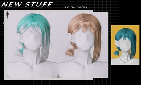 ZAO Kobeni Higashiyama Hair L R 76 Colors Mesh SHINYBACON CC FINDS
