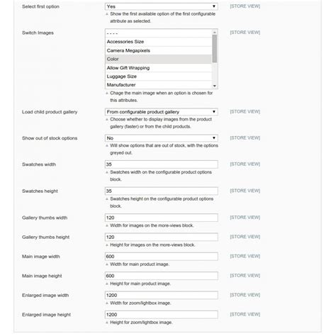 extension for magento advanced color swatches and attributes selector