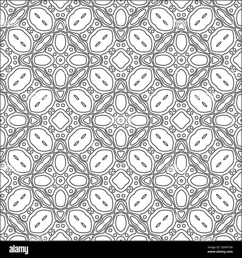Floral Pattern Background Repeating Geometric Pattern From Striped Elements Black Pattern Stock