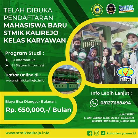 STMIK Kalirejo Lampung Tengah Sedang Membuka Penerimaan Mahasiswa Baru