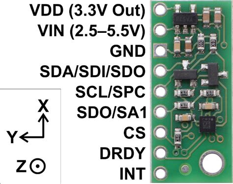 LIS MDL Axis Digital Magnetometer I C SPI Botland Robotic Shop