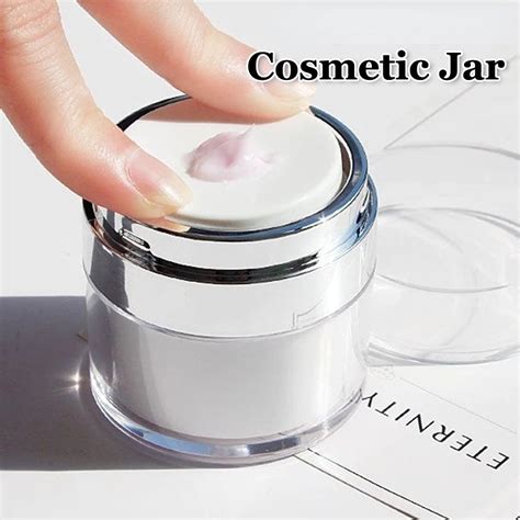 153050ml Airless Pump Jar Refillable Creams Lotions Dispenser Travel