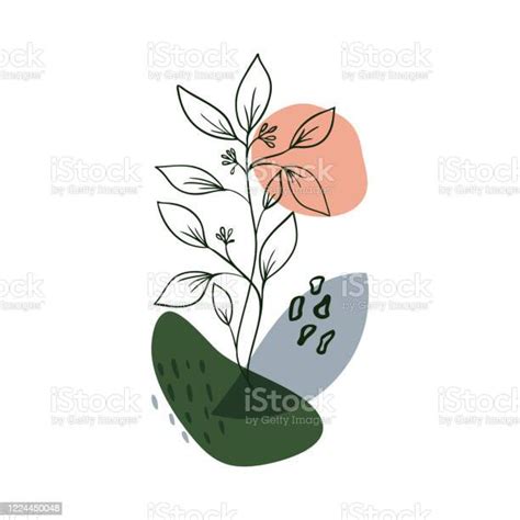 추상 꽃 예술 벡터는 배경을 떠난다 손 그리기 잎 가리기에 대한 스톡 벡터 아트 및 기타 이미지 가리기 공휴일 그리기