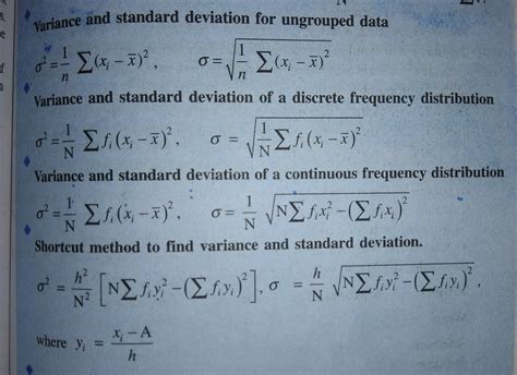 Variance Shortcut Formula