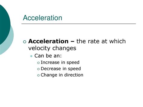 Speed Velocity And Acceleration Ppt Download