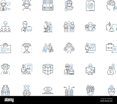 Image Management Line Icons Collection Categorization Manipulation