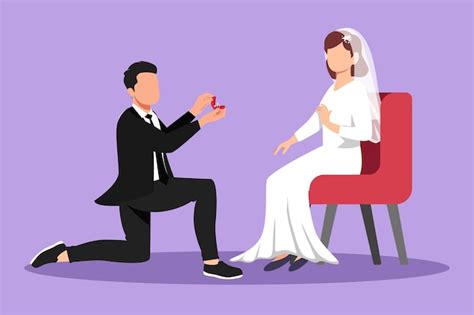 Premium Vector Graphic Flat Design Drawing Man Makes Marriage