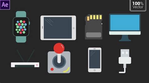 Tech Animated Icons Elements Ft 2d And Animated Envato