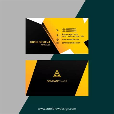 Visiting Card Design Sample In Coreldraw Download Business Card Design