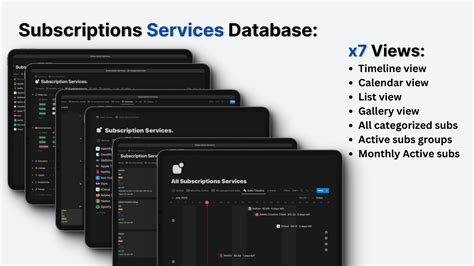Notion Basic Subscription Tracker Finance Template