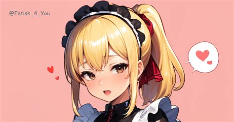 メイド服 金髪ポニーテールメイドちゃん 【リクエスト】 あなたのフェチ屋さんのイラスト Pixiv