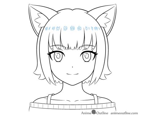 Find Out How To Draw Anime Cat Lady 15 Steps With Video Artshow24