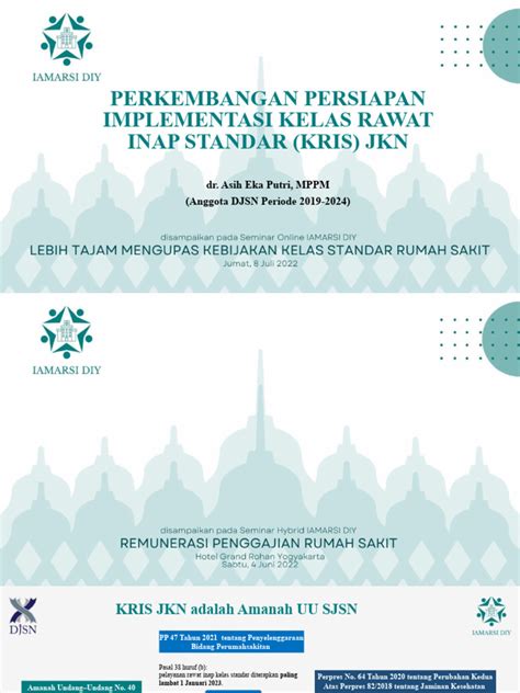 Perkembangan Persiapan Implementasi Kelas Rawat Inap Standar Kris Jkn Djsn Pdf
