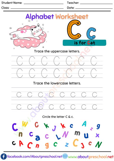 Trace Letter C Worksheets About Preschool