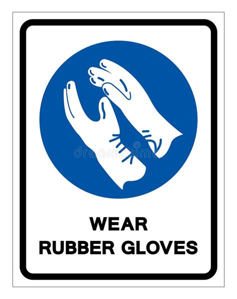Wear Rubber Gloves Symbol Sign Vector Illustration Isolate On White