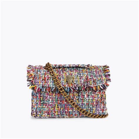 Tweed Kensington Bag Fabric Tweed Cross Body Bag By Kurt Geiger London