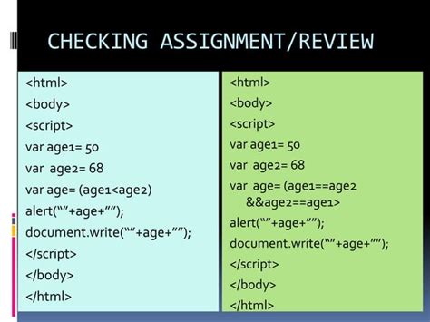 Javascript Comparison And Logical Operators 2 Ppt