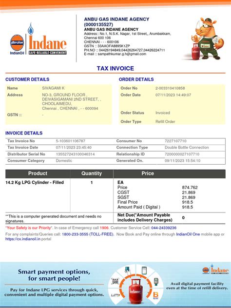 Invoice Download Free Pdf Liquefied Petroleum Gas Invoice