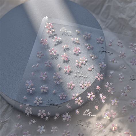 Tomoni 高端系列美甲貼紙浮雕系列to 3803春日系列花朵 蝦皮購物