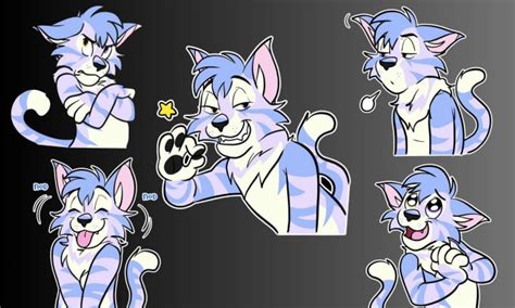 Draw Custom Furry Telegram Stickers Crypto Emoji Twitch Emote